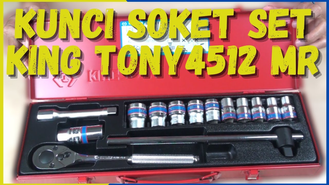 REVIEW FULL COMPLETE KUNCI SOK SET KING TONY 4512MR 14 PCS ...