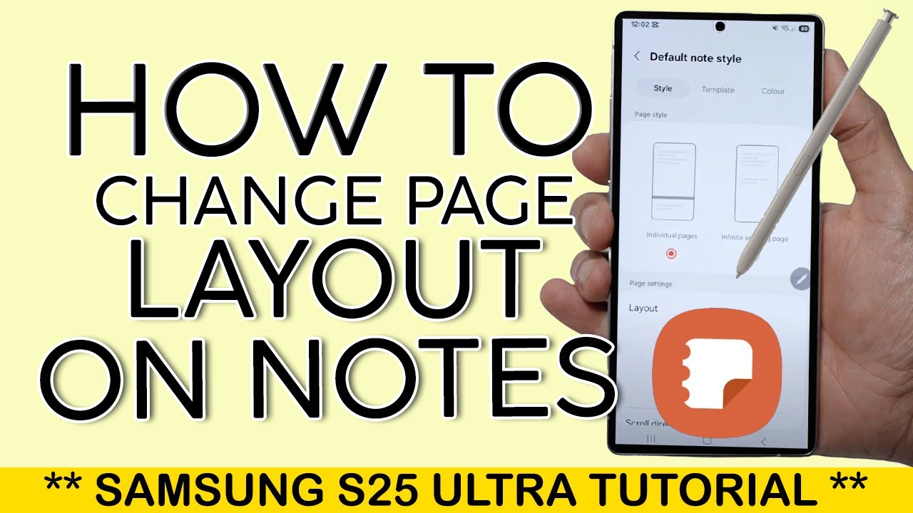 How to Change Page Layout on Samsung Note | One Page Layout to Infinite ...