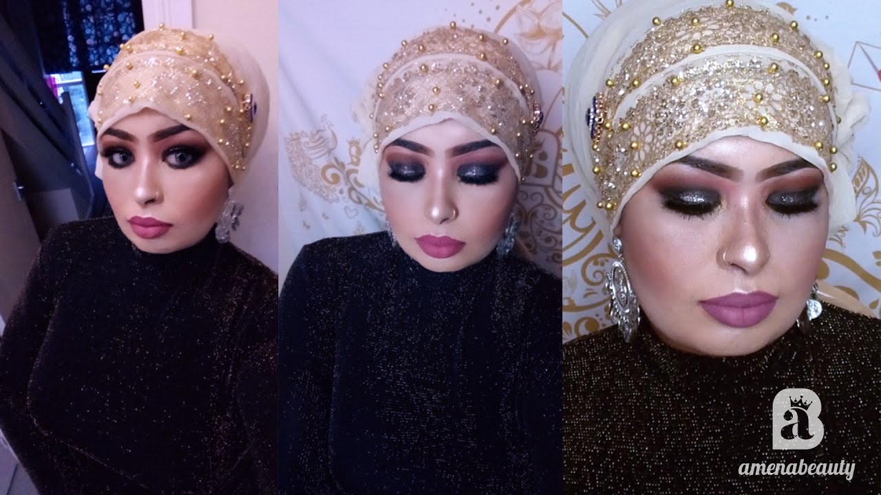 Black Smokey Eye Makeup Tutorial | Somali | Amenabeauty - YouTube