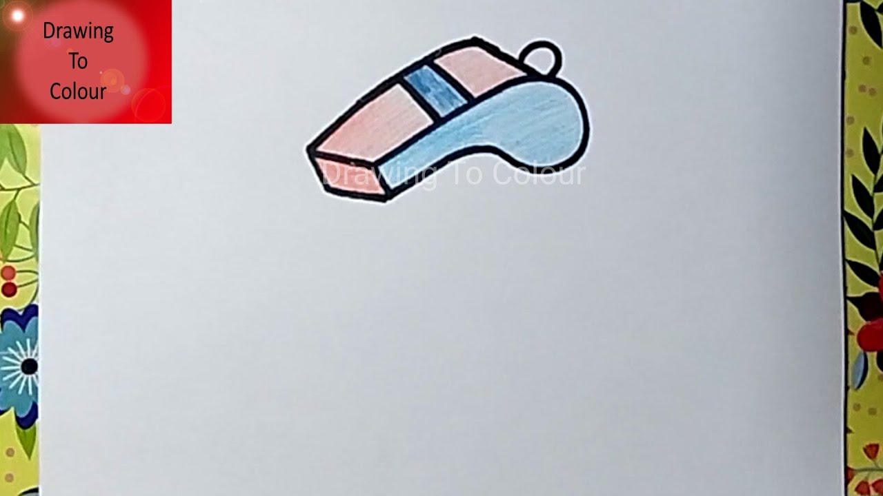Whistle Drawing Easy | How to Draw Whistle Step by Step | Simple ...