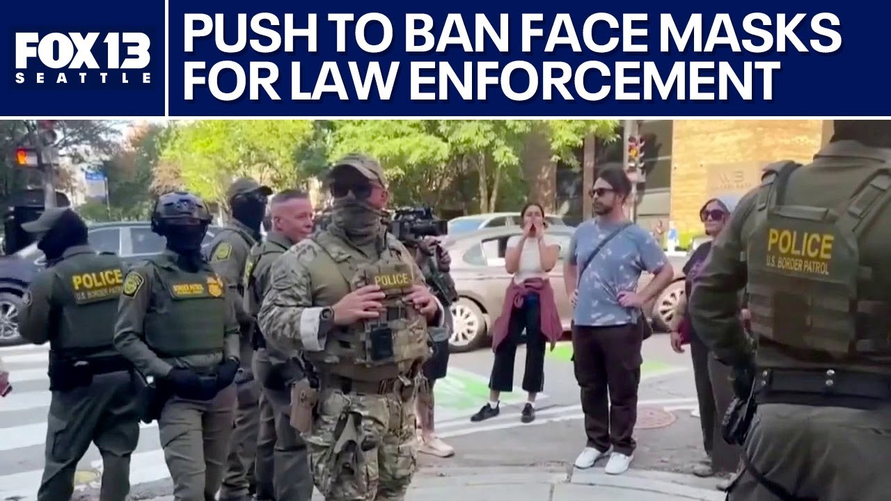 Push to ban face coverings for WA law enforcement - YouTube