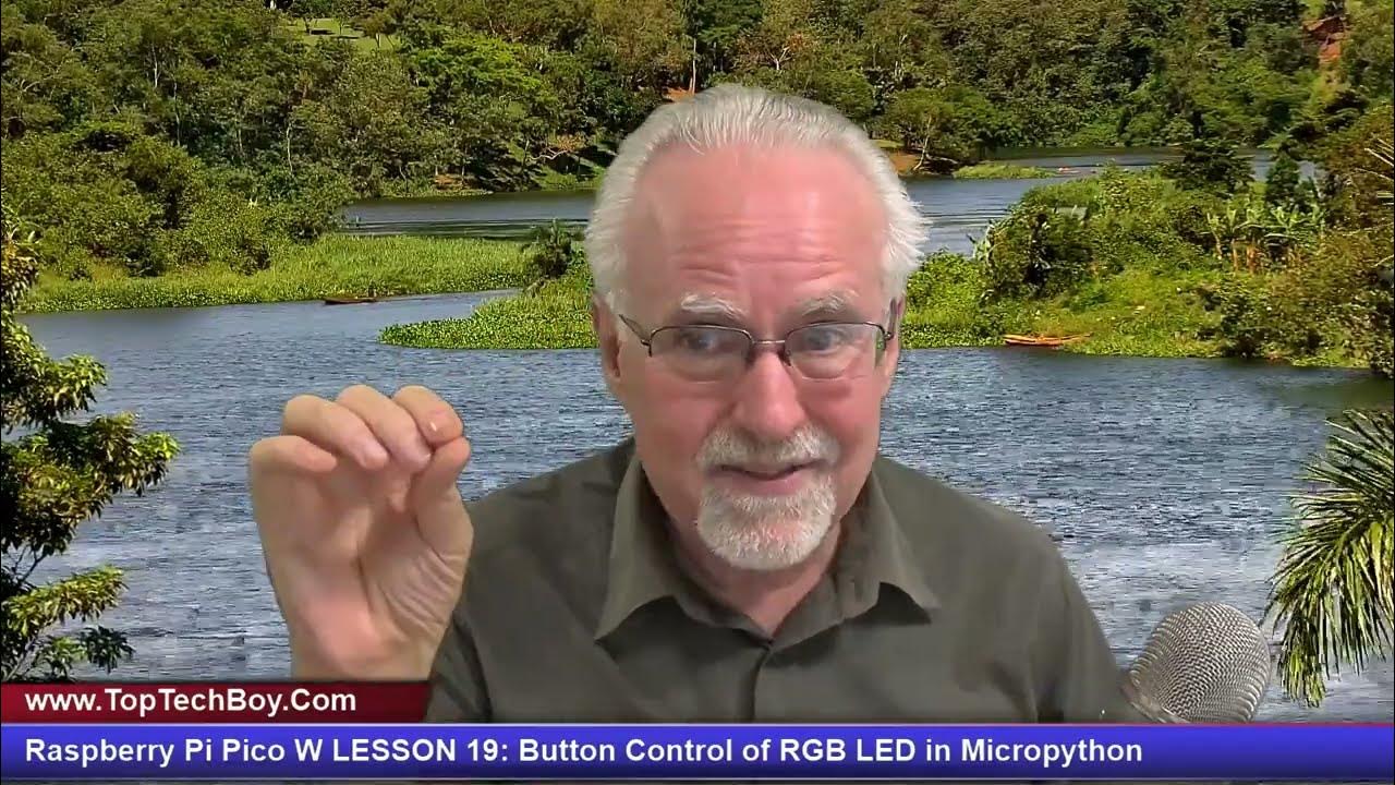 Raspberry Pi Pico W LESSON 19: Button Control of RGB LED in Micropython - YouTube