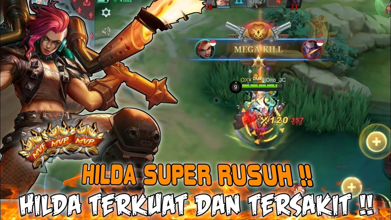 HILDA SUPER RUSUH!! BEST BUILD HILDA PALING SAKIT!! TOP 1 GLOBAL HILDA ...
