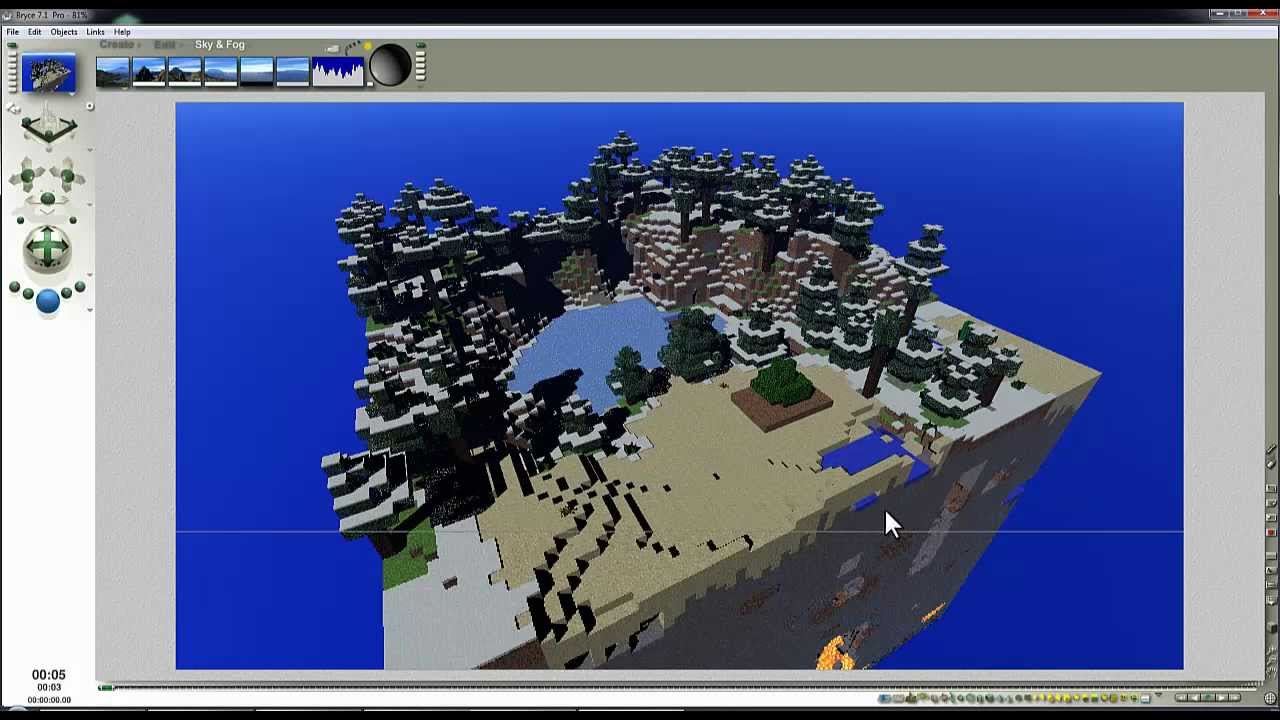 Minecraft map export to Bryce - Using jMc2Obj - a video guide by David ...