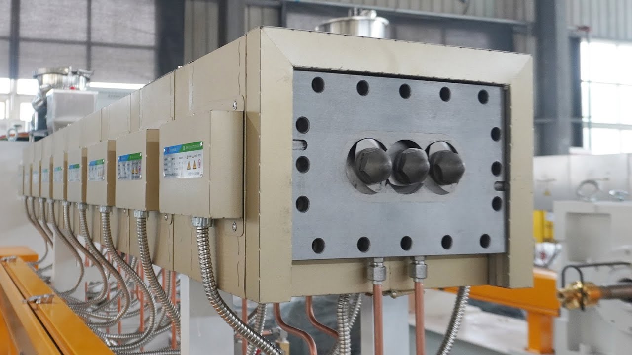 Three screw extruder Plastic extruder machine - YouTube