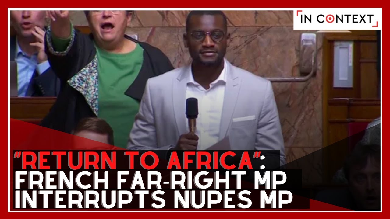 “Return to Africa”: French Far-Right MP Interrupts NUPES MP - YouTube