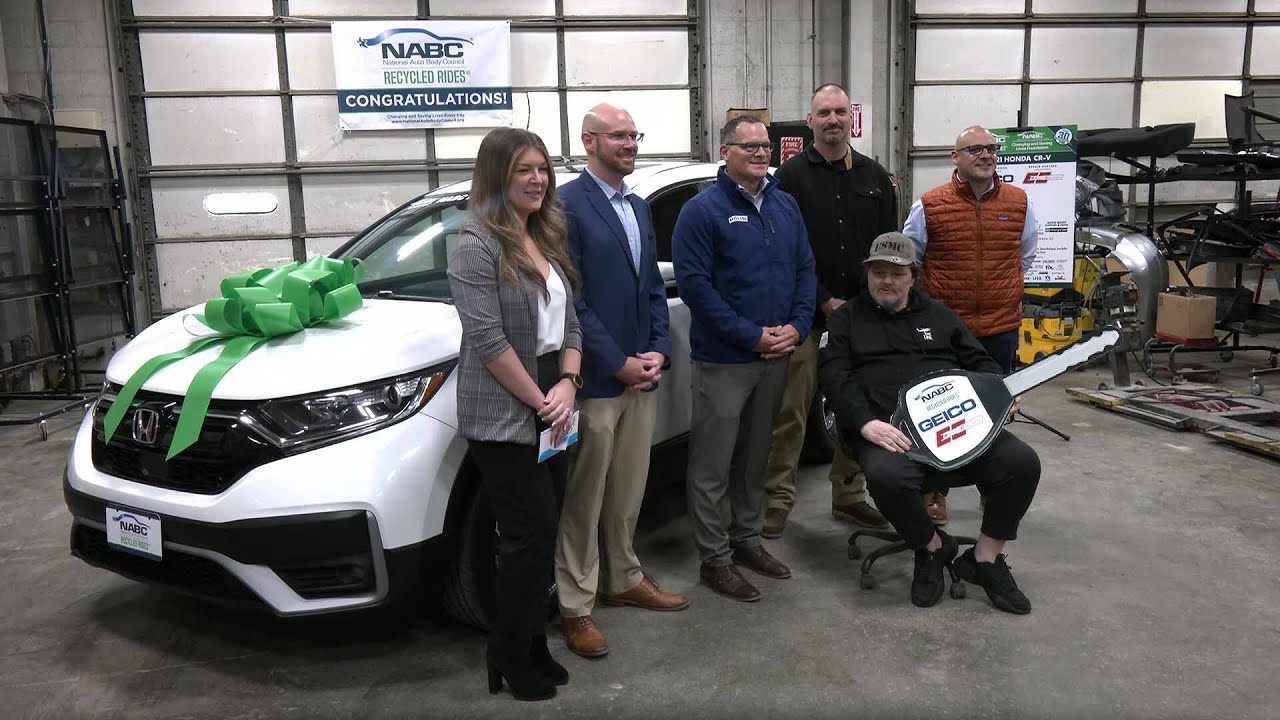 Local veteran gifted car by National Auto Body Council - YouTube