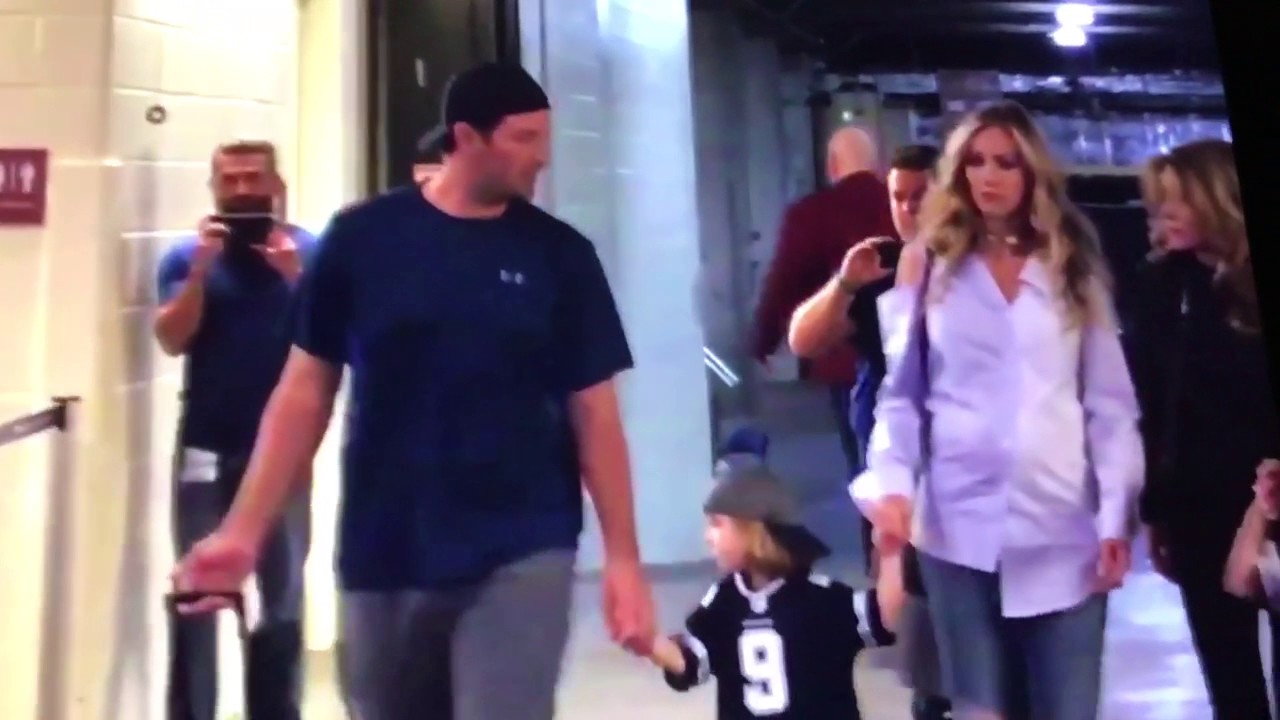 Tony Romo and Family arrive at the ACC - YouTube
