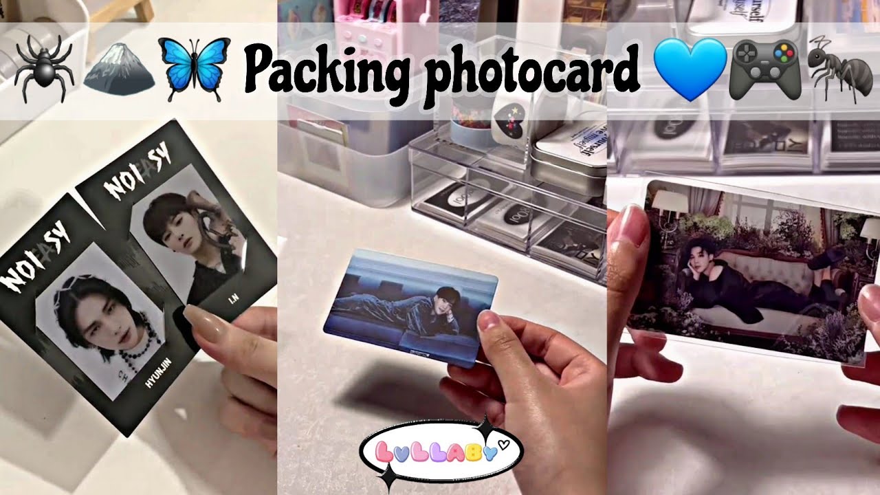 🗻🦋🎮💙~ asmr packing photocard kpop | tiktok compilation || lvllaby♡☁ ッ ...