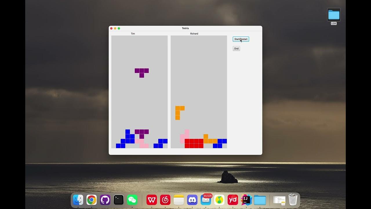 JAVA Game Engine with Javafx: Multiplayer Tetris - YouTube