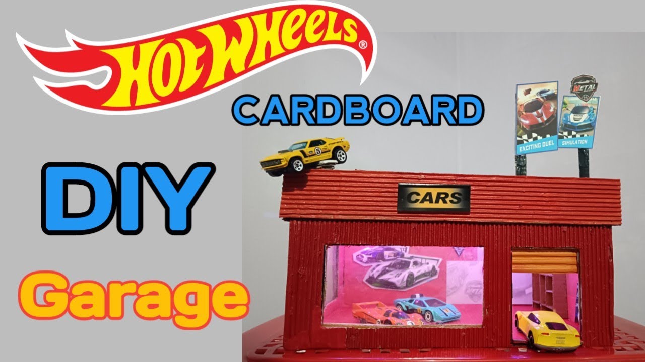 Hot wheels garage diy, Hot wheels garage diorama, Hot wheels Cardboard ...