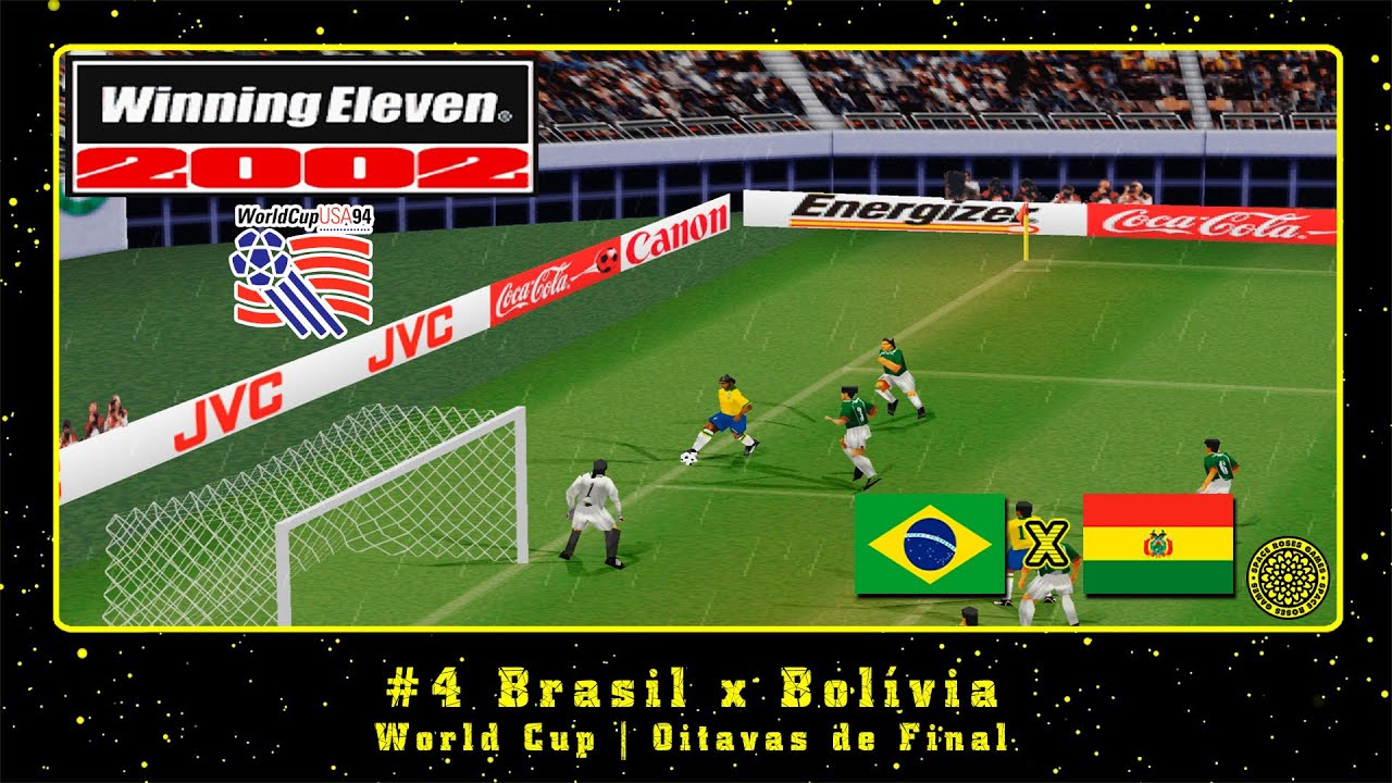 Winning Eleven 2002: Copa do Mundo 1994 (PS1) WC #4 Brasil x Bolívia ...