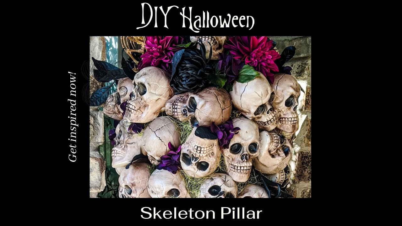 DIY Halloween Skeleton Pillar - YouTube