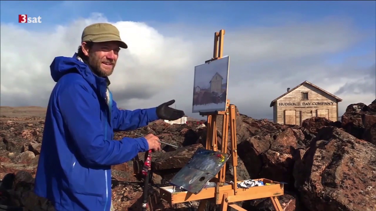 Cory Trepanier on German TV, in the Canadian Arctic Painting HBC ...