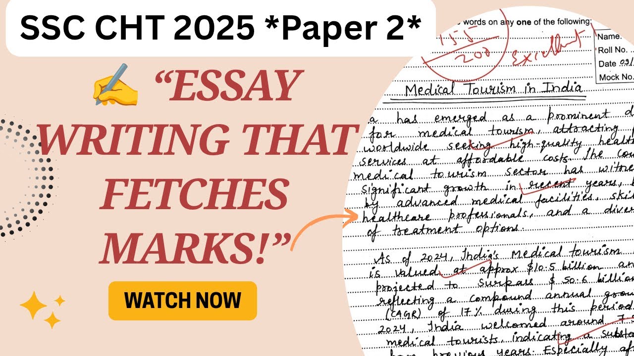 ESSAY Guide PART 2 (Topic - EDUCATION) | SSC JHT/CHT 2025 Paper 2 ...