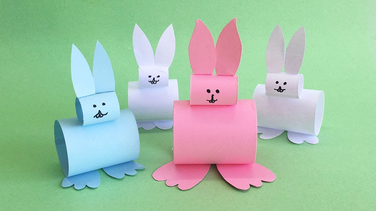 How to Make an Easy Paper Rabbit Craft | DIY Paper Bunny Easter Decor ...