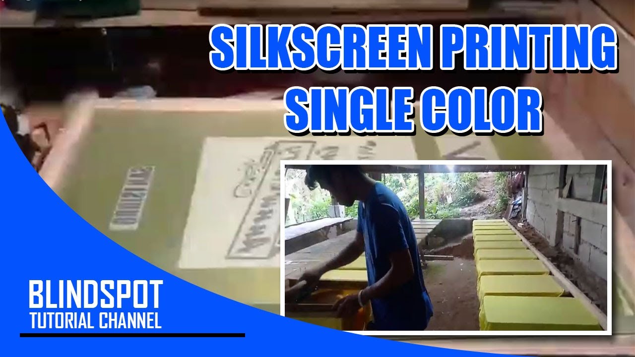 Screen printing ( single color ) - YouTube