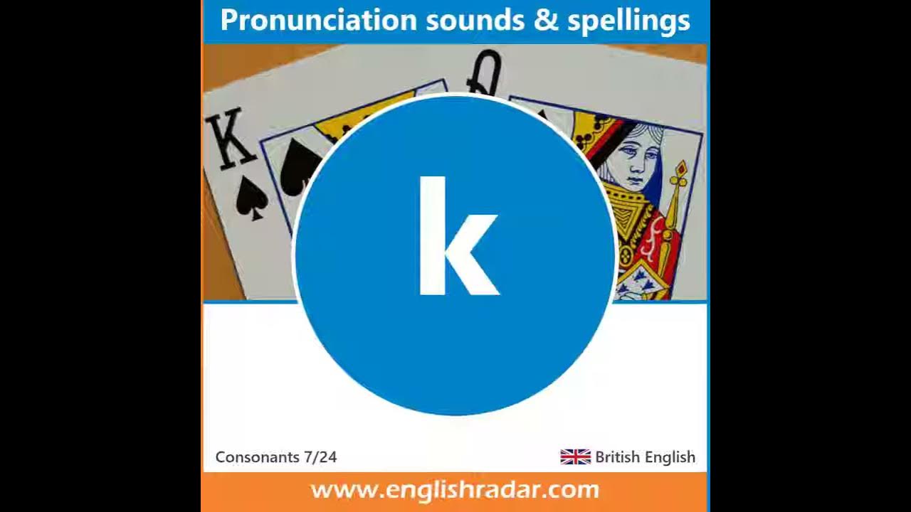 Learn English pronunciation | Consonant sound /k/ - YouTube
