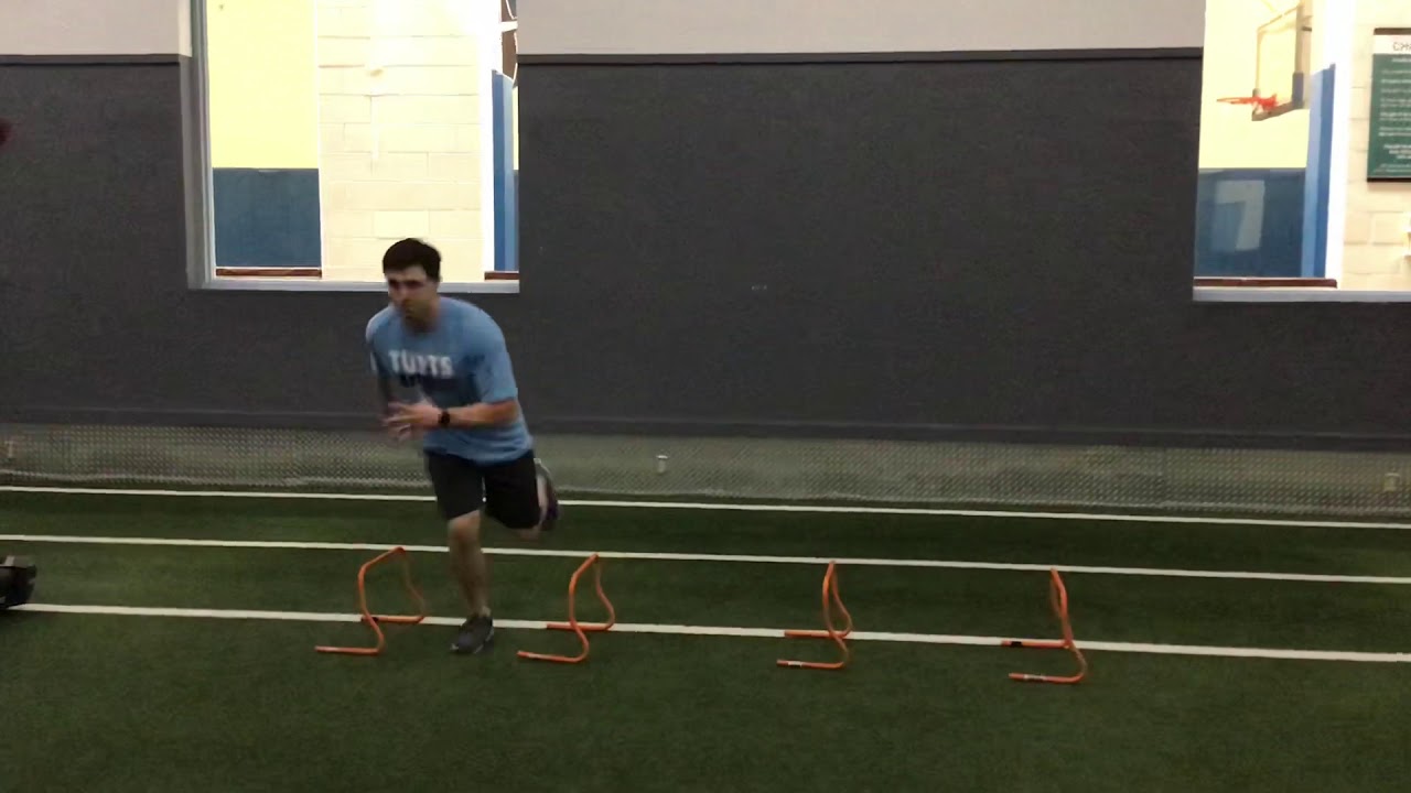 Lateral Hurdle Hops (Stick) - YouTube