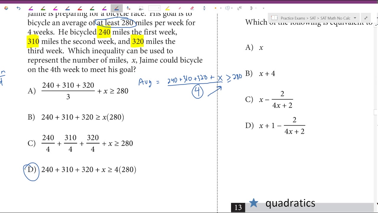 Collegeboard Official SAT Study Guide 2016 Test 6 Section 3 - YouTube