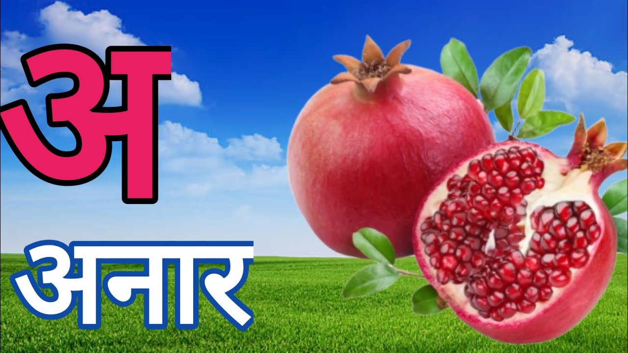 अ से अनार, आ से आम,क कबूतर, हिन्दी वर्णमाला,अआइईउऊ, a se anar, aa se ...