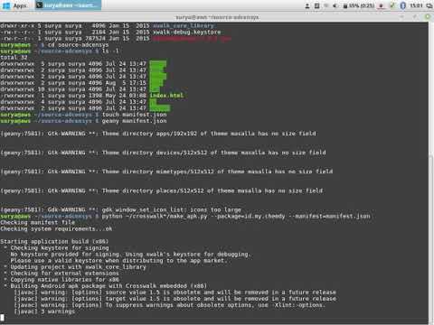 Convert HTML5 Apps to Android apk with Crosswalk - YouTube