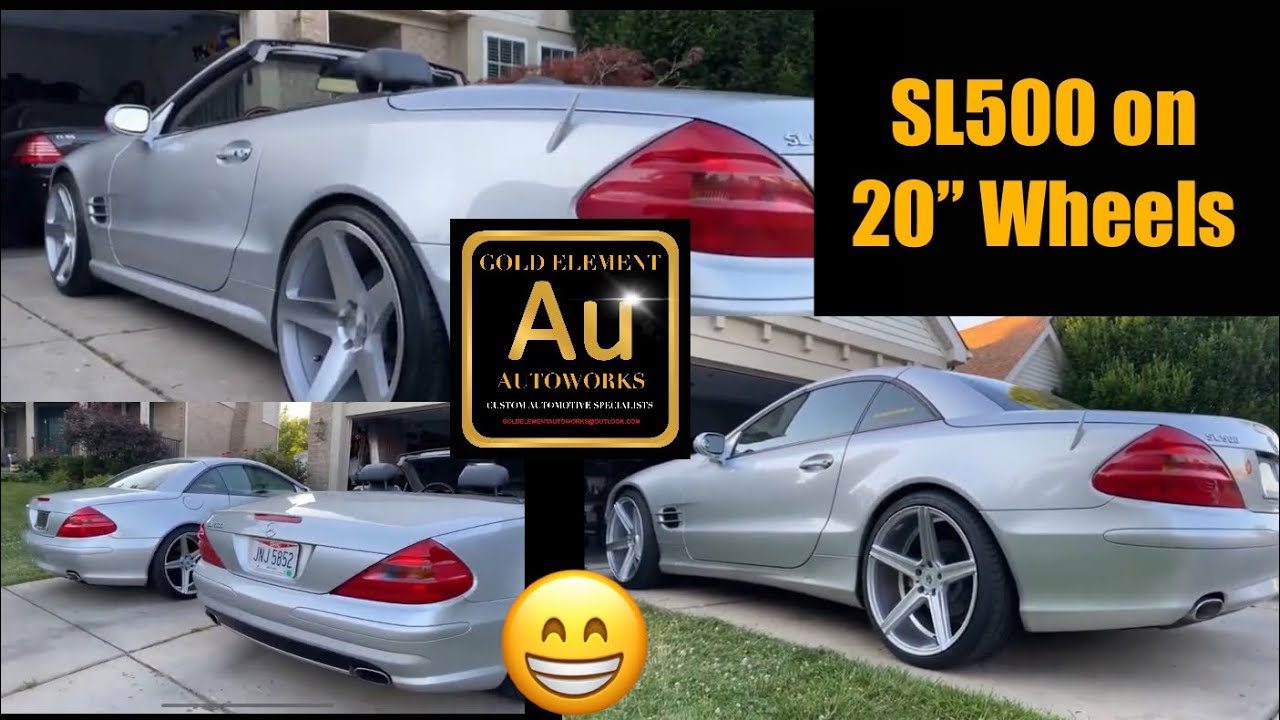 Mercedes-Benz SL500 20” Wheels 20x10.5 Side-By-Side - YouTube
