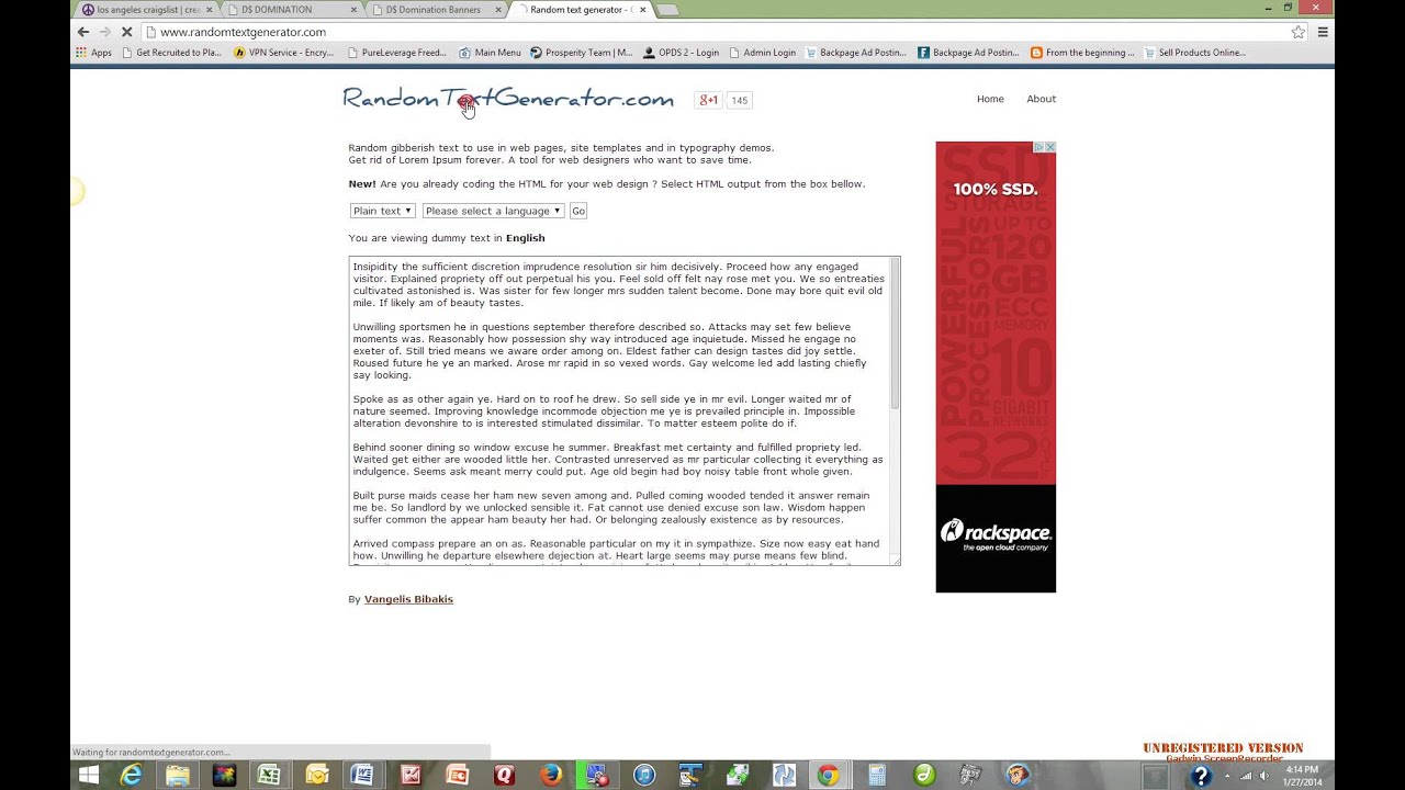 Craigslist Marketing Part 4 - Random Text generator - YouTube