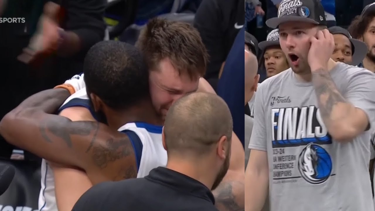 KYRIE & LUKA CRYING TEARS OF JOY! SHOCKED AFTER ADVANCING TO NBA FINALS ...