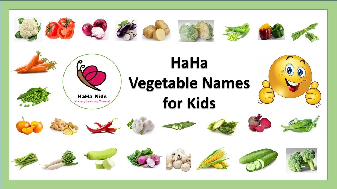 Vegetables Names In English For Kids