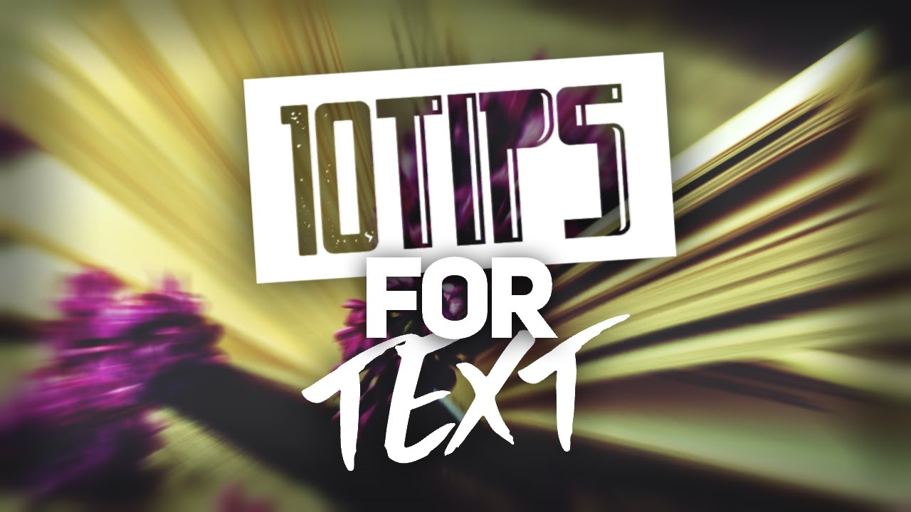 10 Tips for TEXT - Graphic Design - YouTube