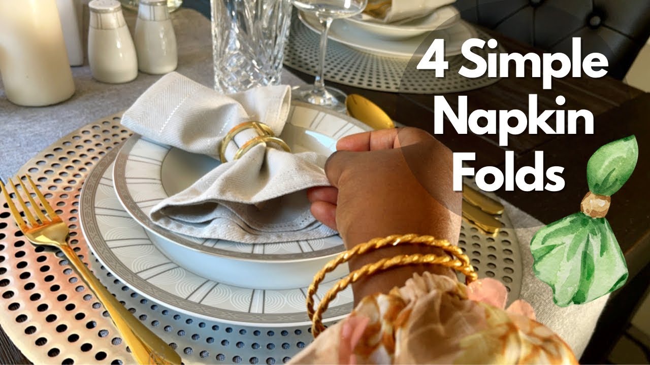 Napkin folds that anyone can master In minutes 🍽 l dining setup - YouTube
