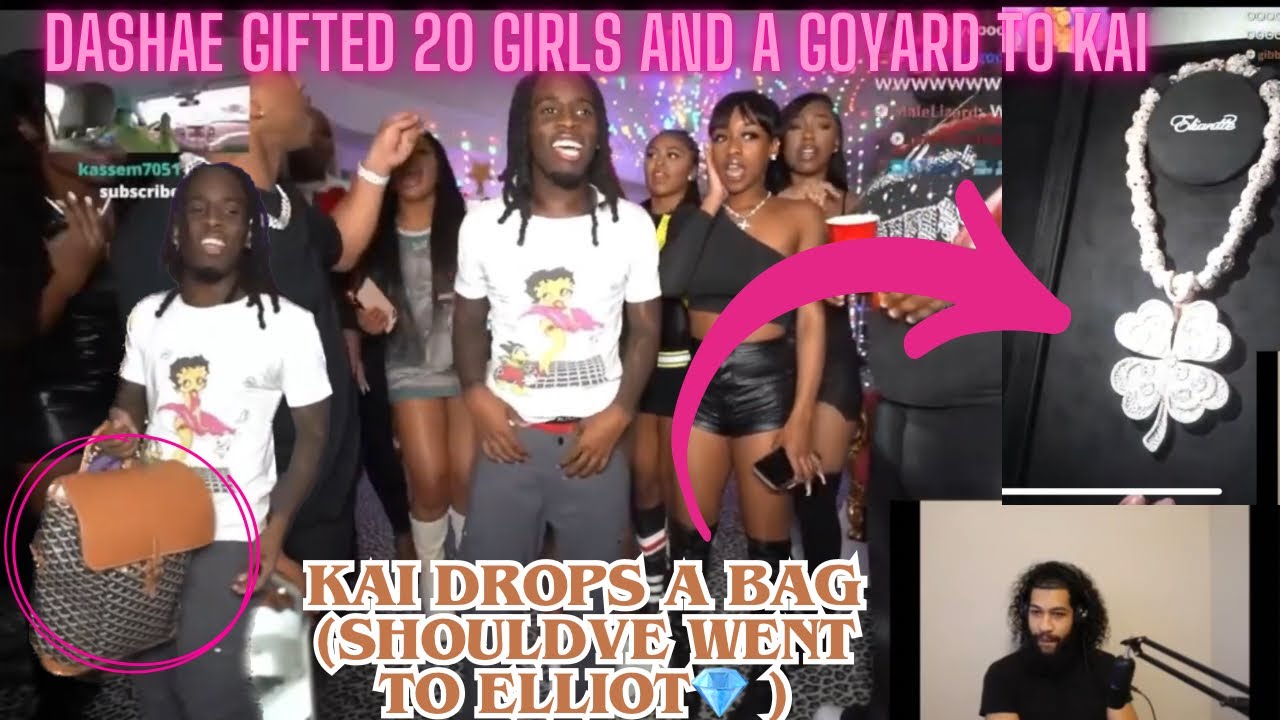 KAI CENAT DROPS A BAG ON ELIANTE CHAIN | DASHAE GIFTS GOYARD BAG FULL ...