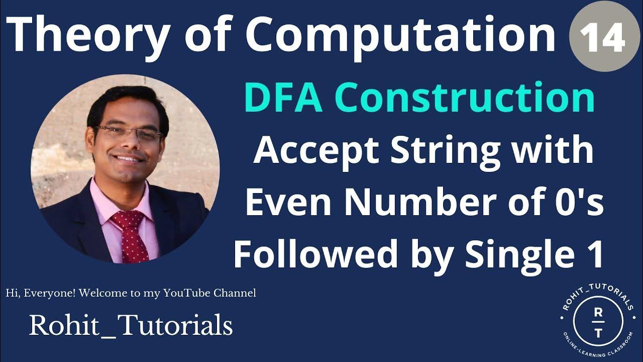 Lect-14: DFA Example | Even Number of 0's Followed by Single 1 | Theory of Computation (TOC ...