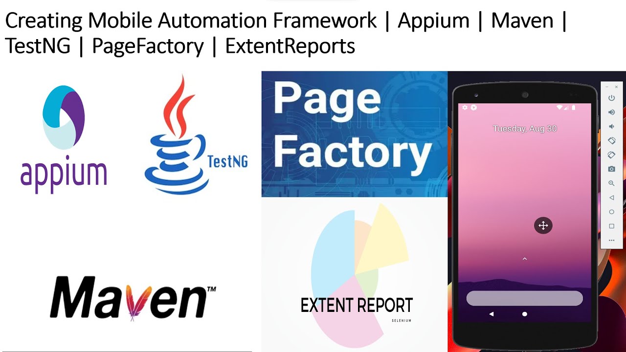 Creating Mobile Automation Framework Appium Maven Testng Pagefactory Extentreports