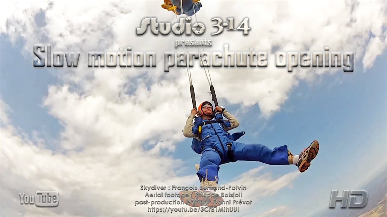 Séquences ralenties de l'ouverture d'un parachute - Slow Motion ...