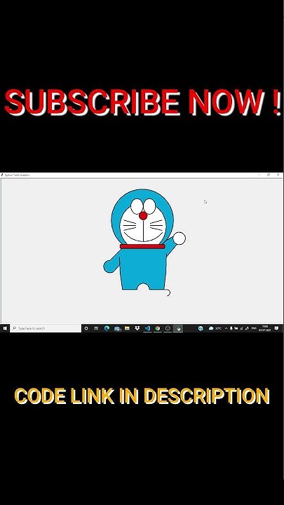 Create Doraemon Using Python Turtle Programming Shorts Code
