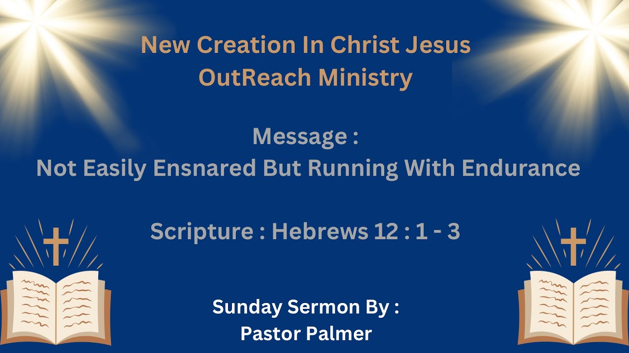Pastor Palmer Sunday Sermon ( Not Easily Ensnared But Running With ...
