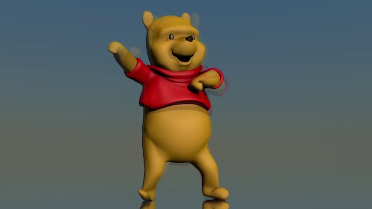 Winnie the Pooh dances to songs - YouTube