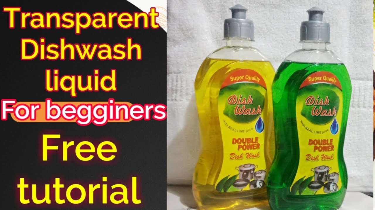 Dishwash liquid || how to make transparent dishwash || free tuitorial ...