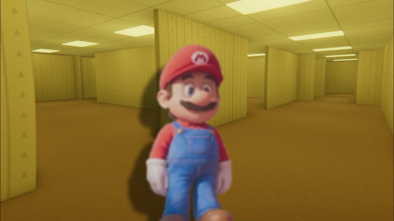 Mario enters the Backrooms - YouTube