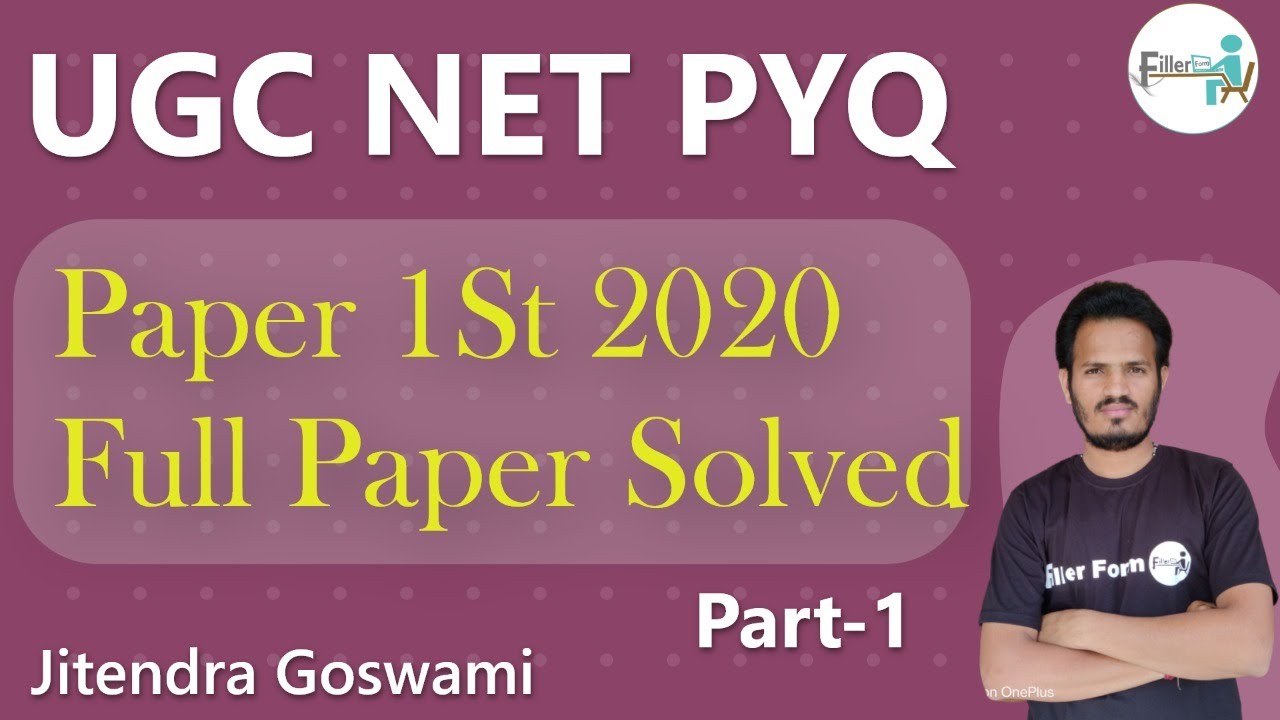 09:00 PM 2020 PYQ UGC NET Paper 1 Questions with Answers | net exam ...