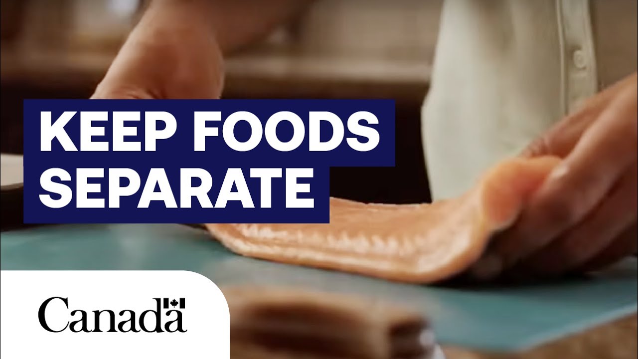 Separate foods to prevent the spread of bacteria - YouTube
