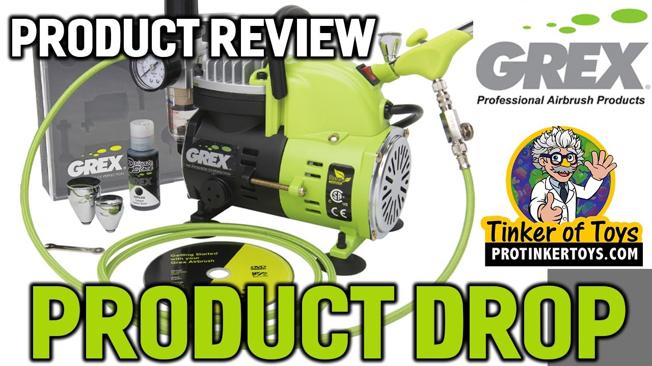 Grex GCK03 Airbrush Combo Kit with Tritium.TG3 Airbrush, AC1810-A ...