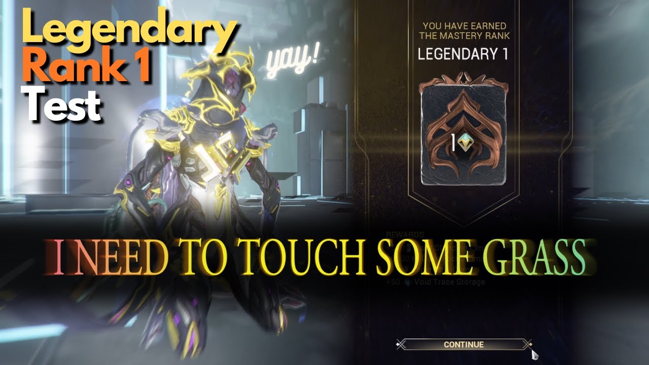 FINALLY, I MADE IT ! | WARFRAME | Legendary Rank 1 Test / Mastery Rank ...