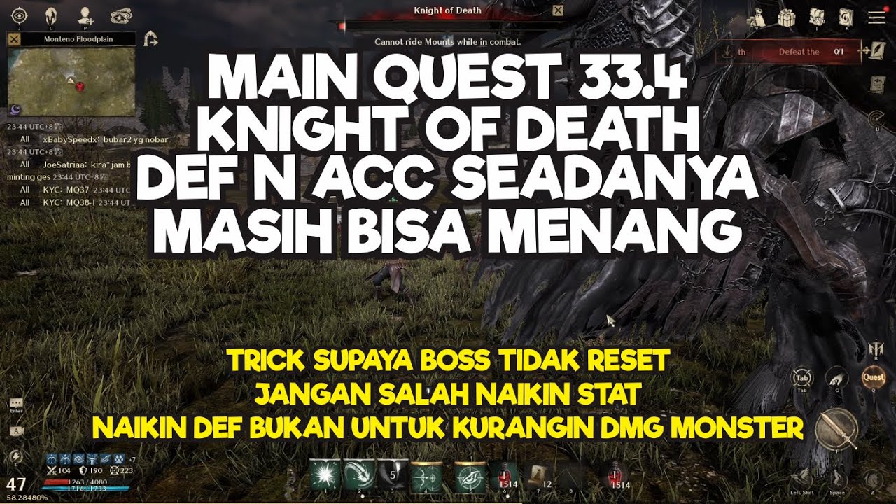 [NIGHT CROWS] Main Quest 33 - 4 / 33.4 / 33-4 . Lawan KOD Knight of ...