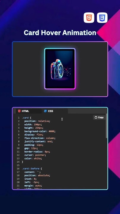 card hover animation #css #webdesign - YouTube