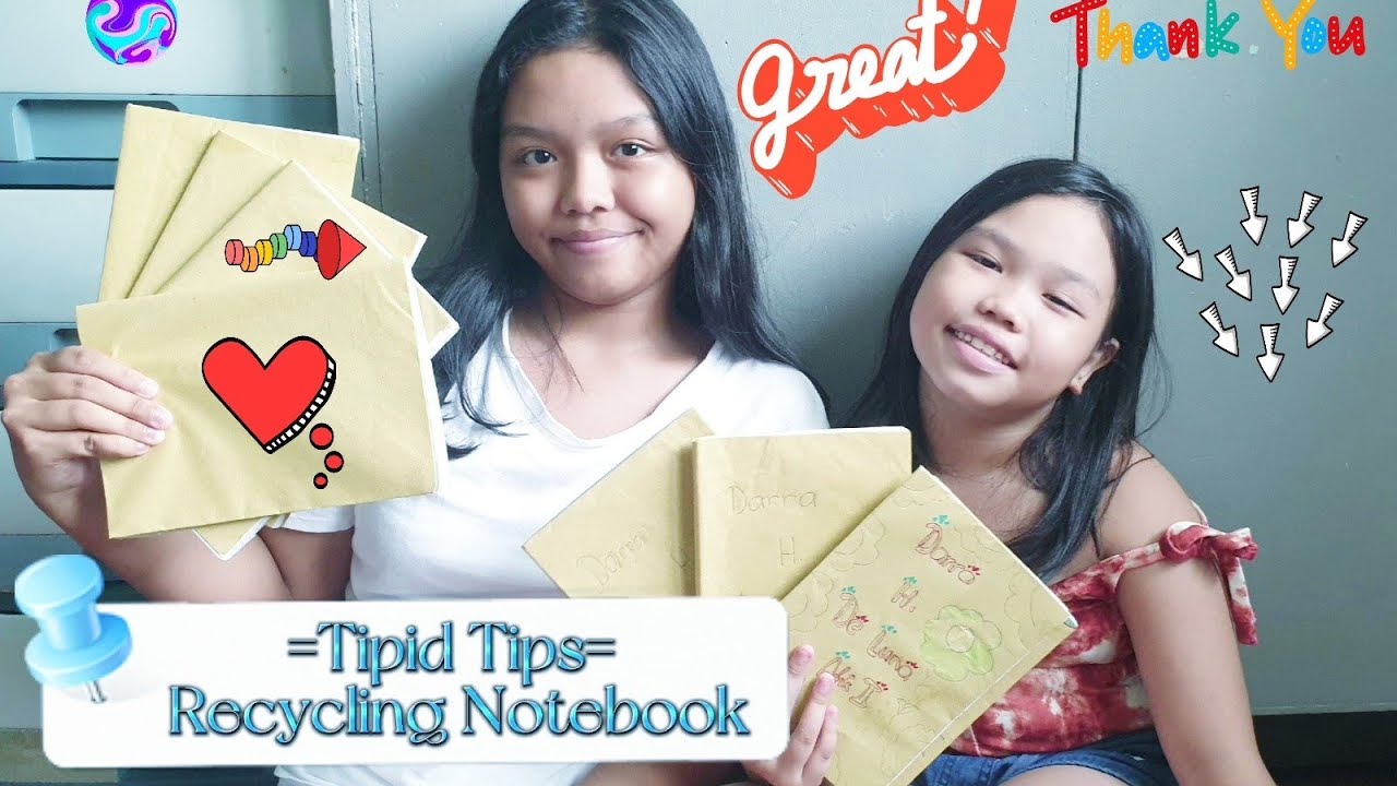 Tipid tips (Recycling Notebook) - YouTube