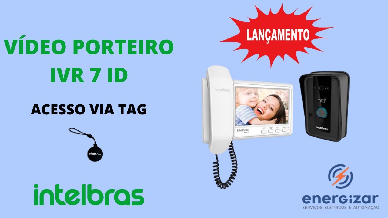 Como instalar Vídeo Porteiro Ivr 7 ID Intelbras (Acesso via tag e tela de 7 grande de 7") - YouTube