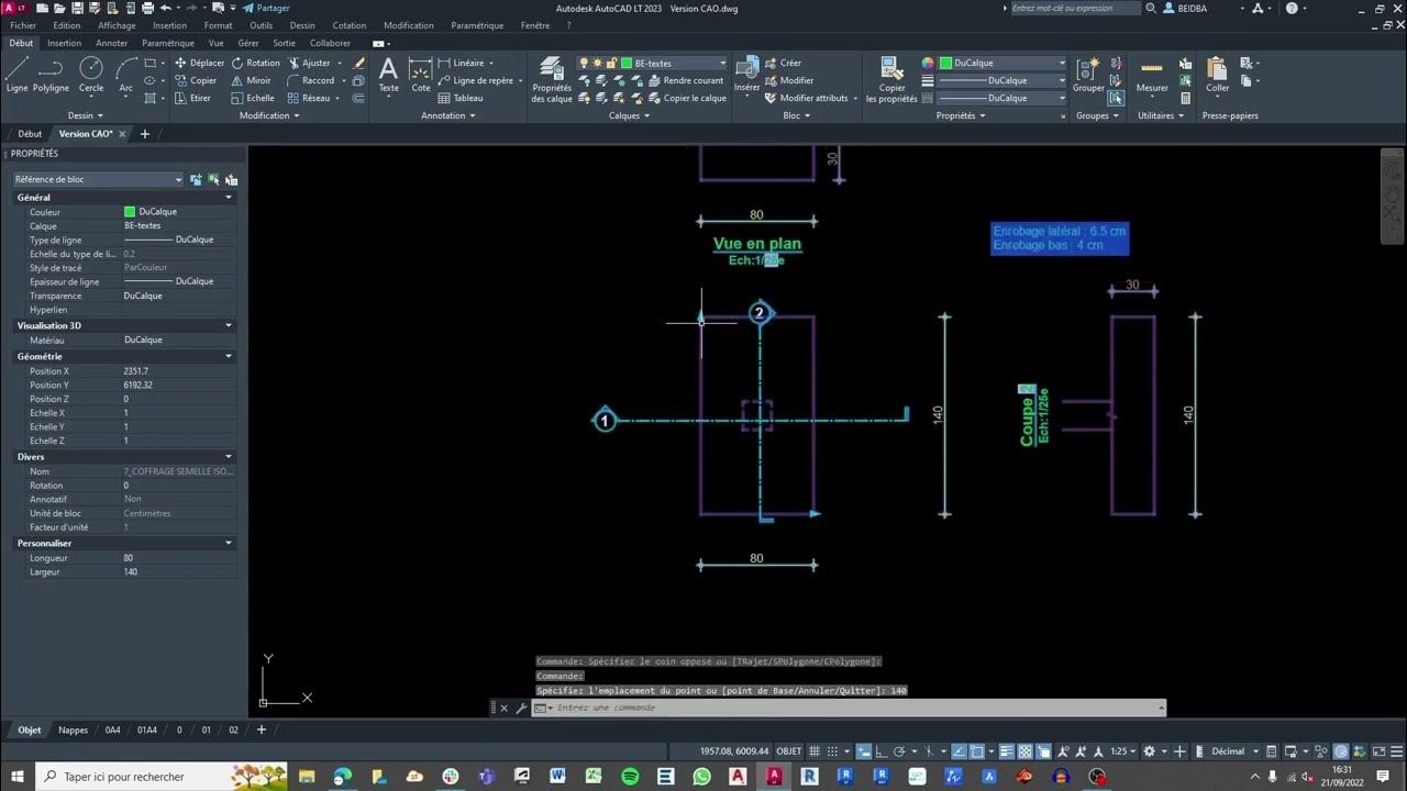 [FR] Comment dessiner des fondations sur AutoCAD ? - YouTube